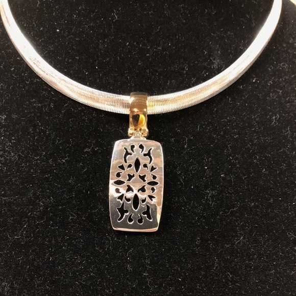 Premier Designs | Jewelry | Silver Omega Chain With Gold Silver Slide ...